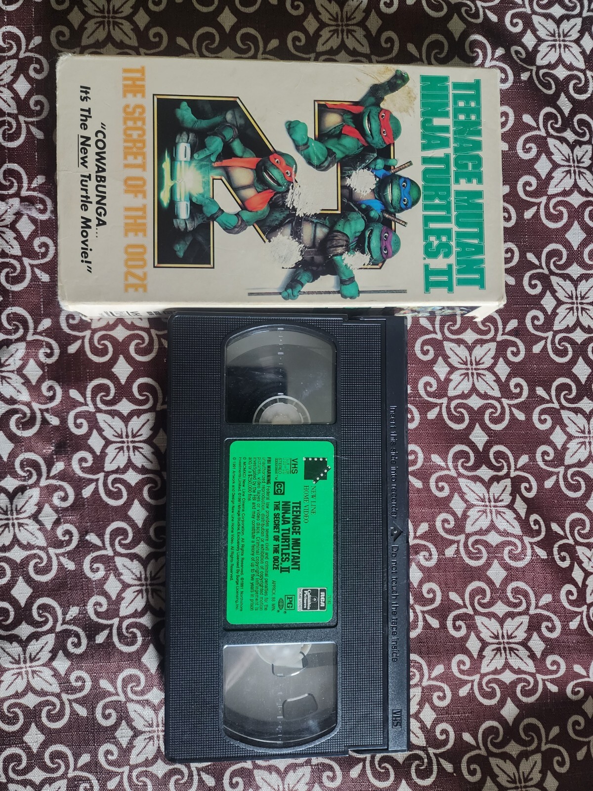 Teenage Mutant Ninja Turtles 2 II Two - The Secret of the Ooze (VHS ...