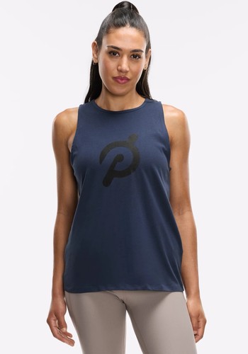 Peloton Women's Cotton Keyhole Sleeveless Tank Top Navy Size M | eBay