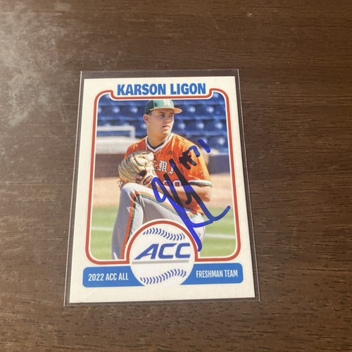 Karson Ligon Autographed Novelty Baseball Card! 2025 MLB Draft Prospect ...