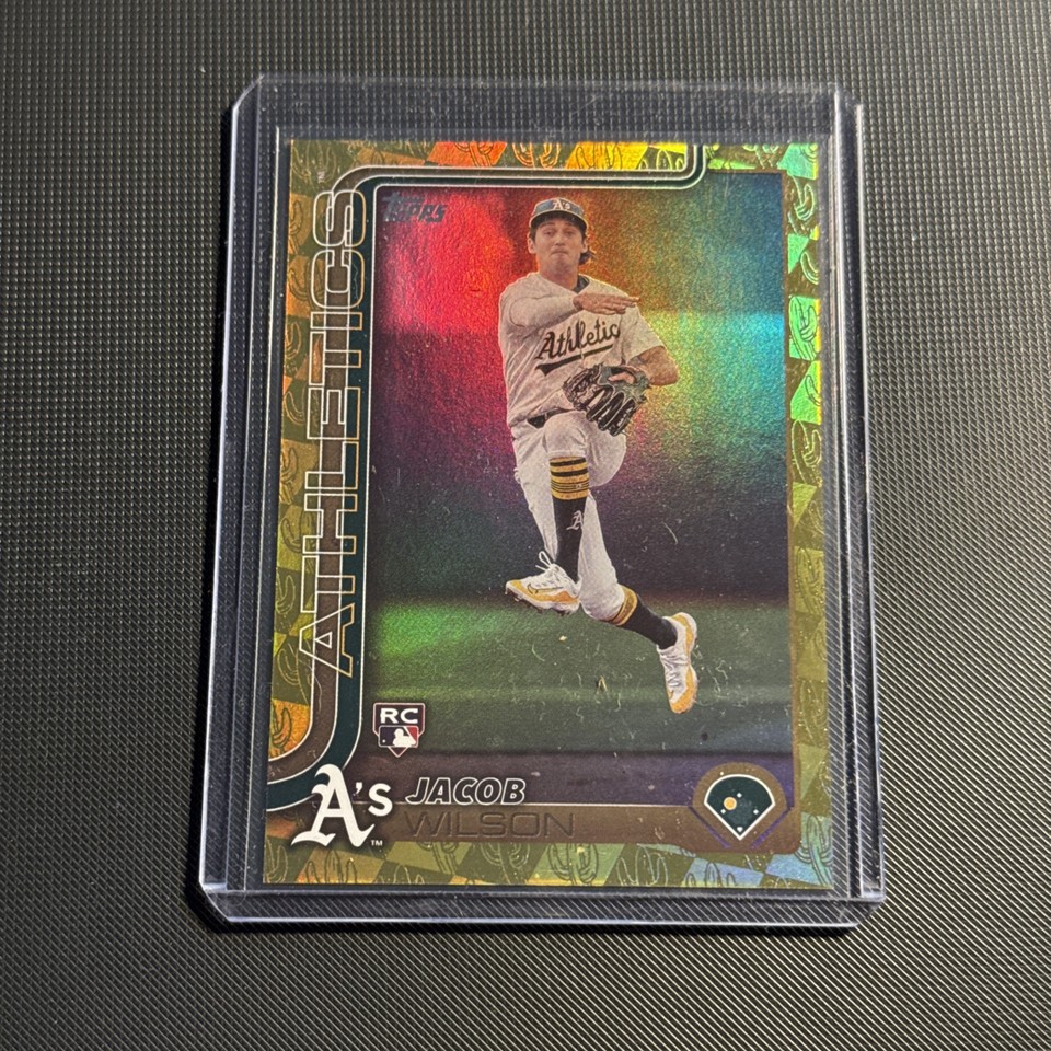 JACOB WILSON 2025 TOPPS SERIES 1 RC GOLD FOIL # /50 DIAMANTE "FLAGSHIP ...