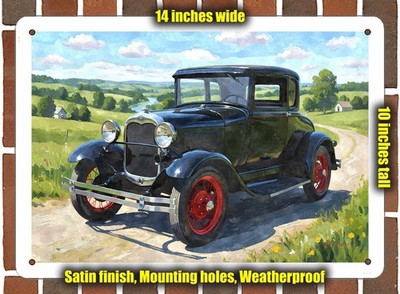 Metal Sign - 1928 Ford Model A 10 Watercolor - 14x10 | eBay
