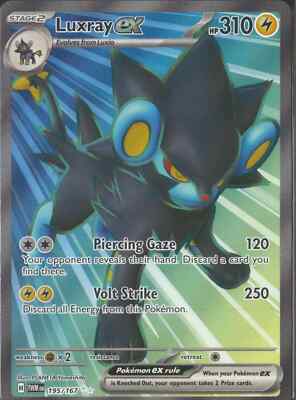 Pokémon TCG - Luxray ex #195/167 Ultra Rare SV06: Twilight Masquerade ...