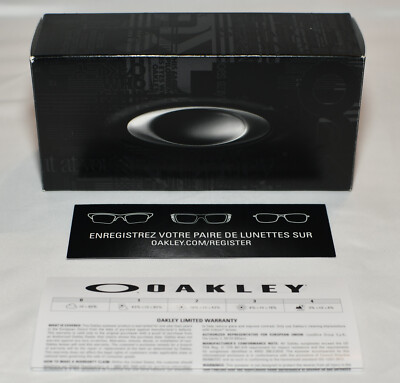 Oakley Silver Sunglasses BOX ONLY Frame Matte Black Lens Grey 009262 ...