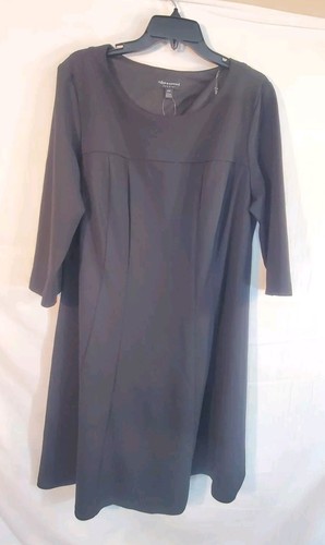 CONNECTED APPAREL Women's Size 14W Black Short Sleeve Dress New with ...