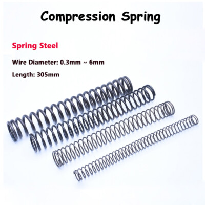 Black Compression Springs Big Pressure Spring Wire Ø0.3~6mm OD 3~50mm ...