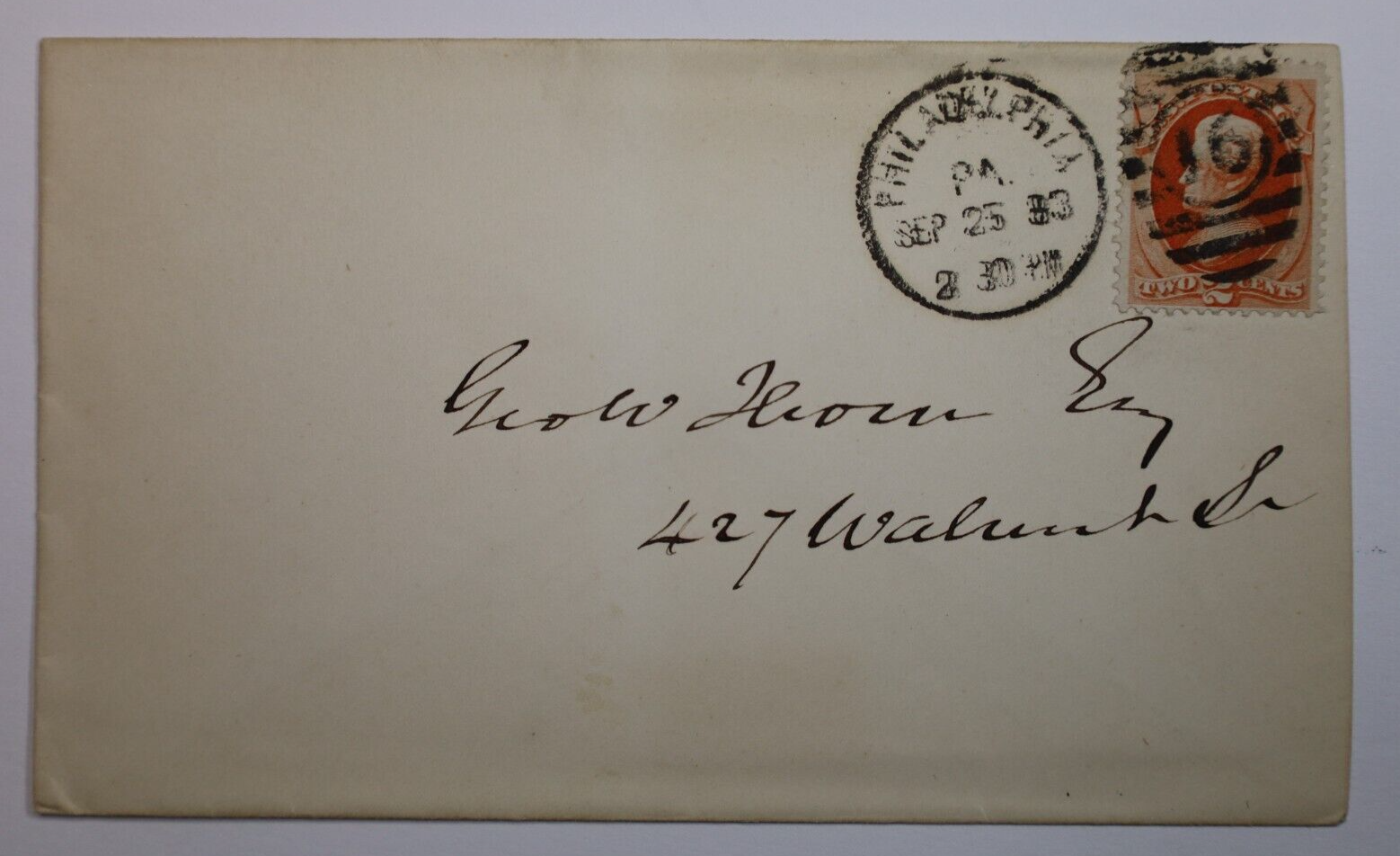 US 1883 Philadelphia, PA Duplex Cancel "16" Time on Bottom Scott #183 ...