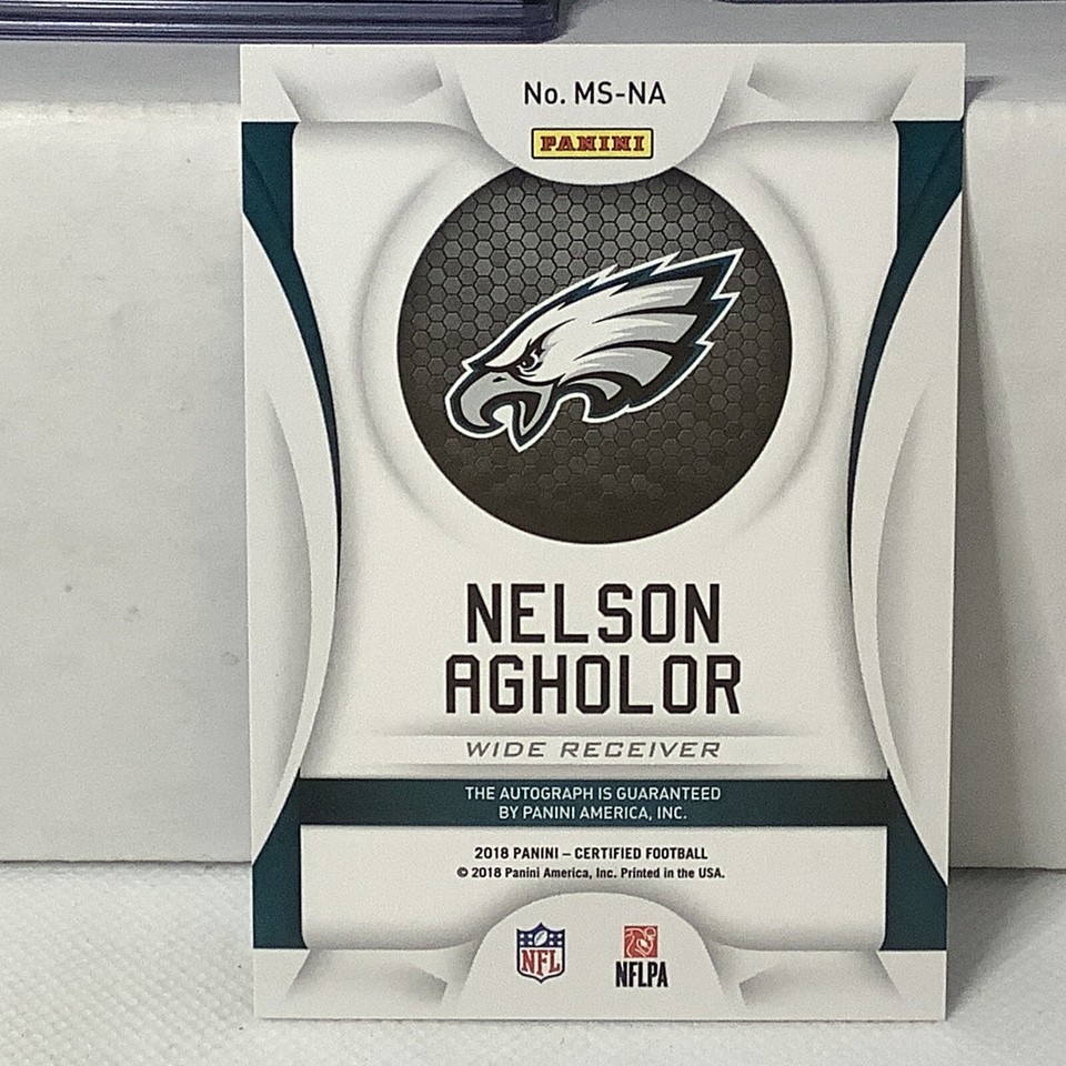 2018 Certified Mirror Blue Nelson Agholor Auto 1/10 Eagles XQ | eBay