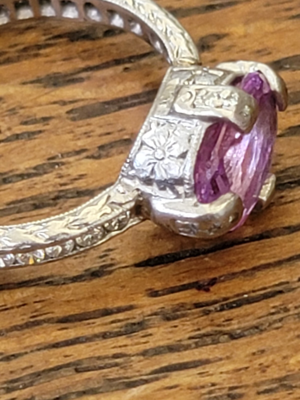 Loree Rodkin Platinum Diamond Pink Sapphire Ring | eBay