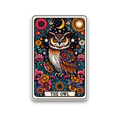Tarot Card The Owl Bird Witchcraft Vinyl Sticker Decal Car Scrapbook ...