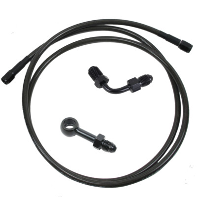 33” Smoky Black Brake Line for Harley Softail FLDE FLHCS FXBB FXBR ...