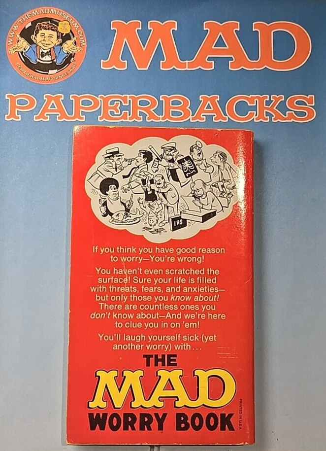 MAD Magazine Paperback Book: THE MAD WORRY BOOK 1980 Warner 1st Print ...