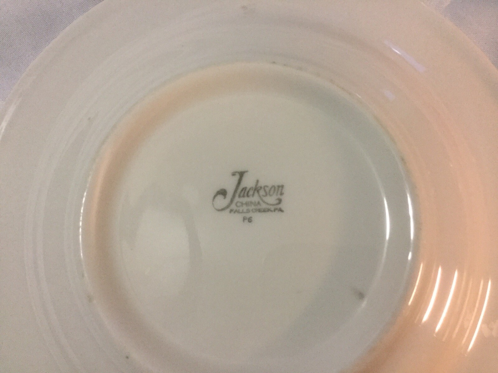 Jackson China Falls Creek Pa Blue White Salad Bowl 9” | eBay