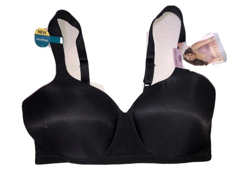 Vanity Fair 71355 Bra 36D Cooling Touch Full Figure Wire Free Black NWT ...