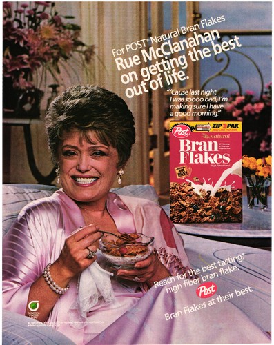 Post Bran Flakes Print Advert Rue McClanahan On Getting The Best Out Of ...
