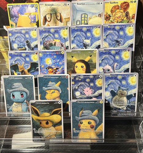 24 HR FREE SHIPPING Pokemon Pikachu Starry Night Van Gogh Set (Fan Art ...