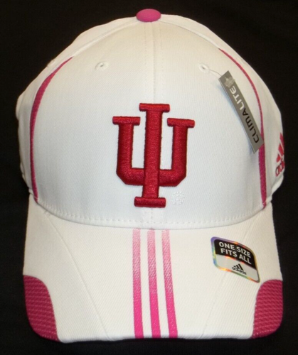 NCAA Indiana Hoosiers Flex Pink Ribbon Hat By Adidas- One Size Fits All ...