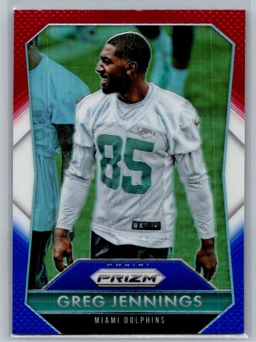 2015 Panini Prizm Red White Blue Silver #134 Greg Jennings Miami ...