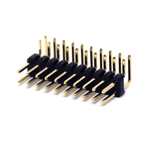 100pc Male Pin Header Right Angle 90° Dual Row 2x10P 2x10 20P 2.54mm ...