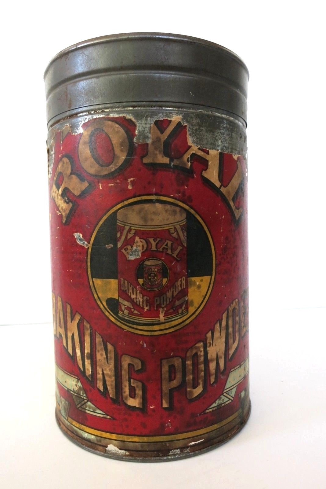 Antique Vintage ROYAL Baking Powder 12 Tin w/ Embossed Metal Lid | eBay