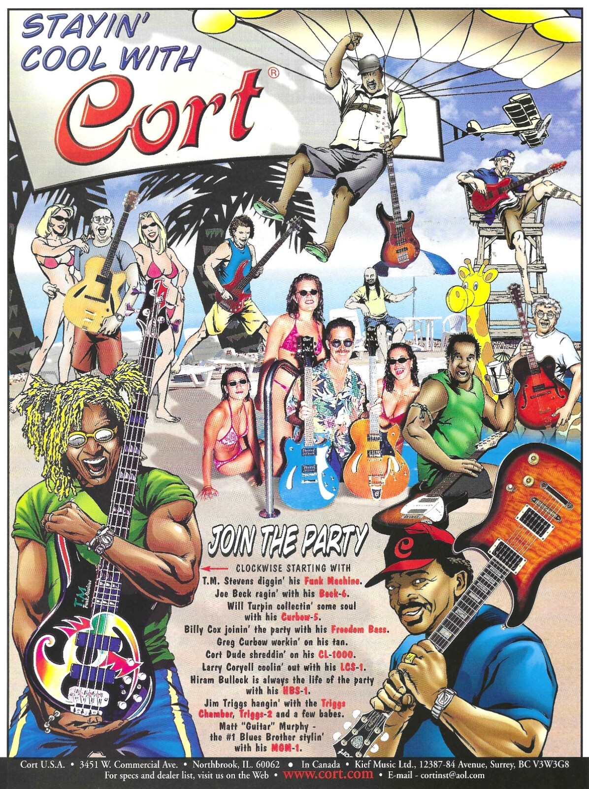 2001 Cort Guitars Matt Guitar Murphy TM Stevens Will Turpin Vintage Art ...