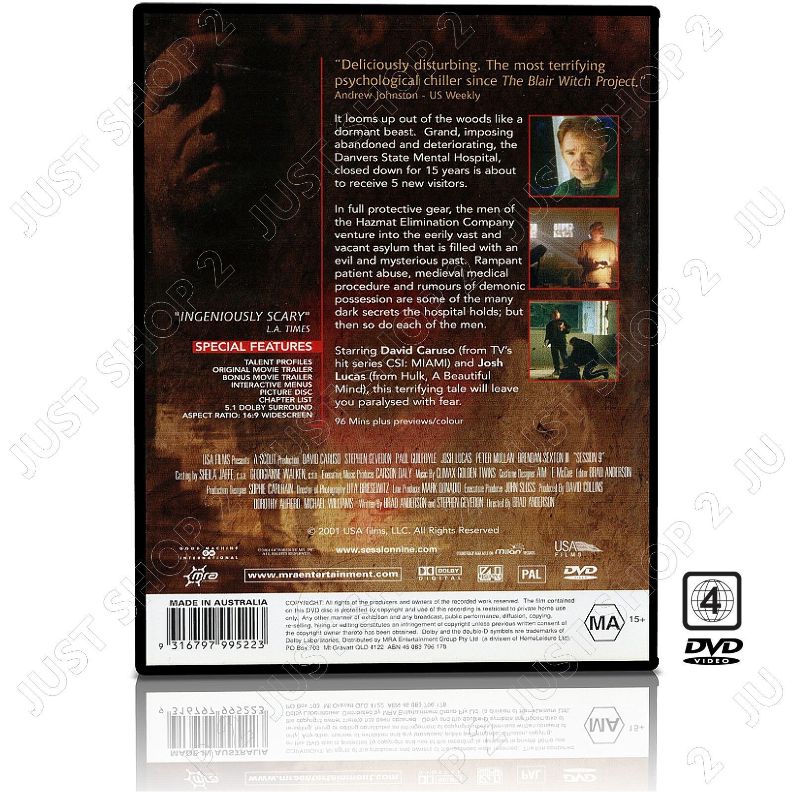 Session 9 DVD : David Caruso : Mystery / Horror Movie : Brand New (VERY ...