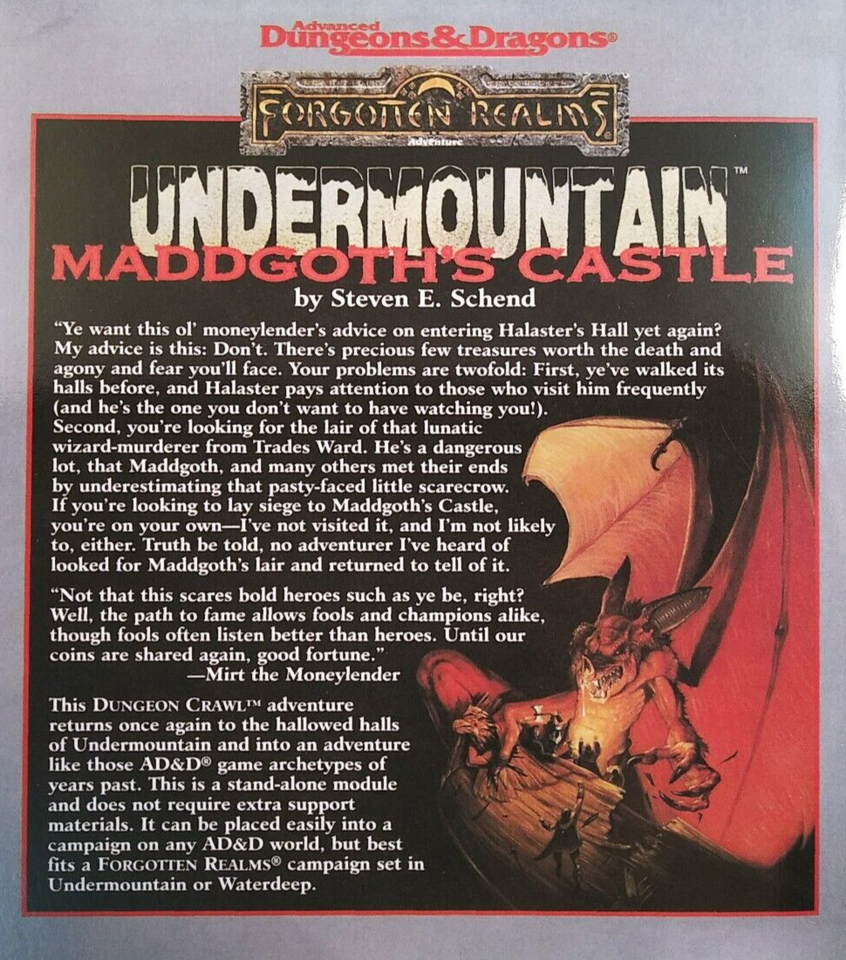 Undermountain II: Maddgoth's Castle - Forgotten Realms - Dungeons ...