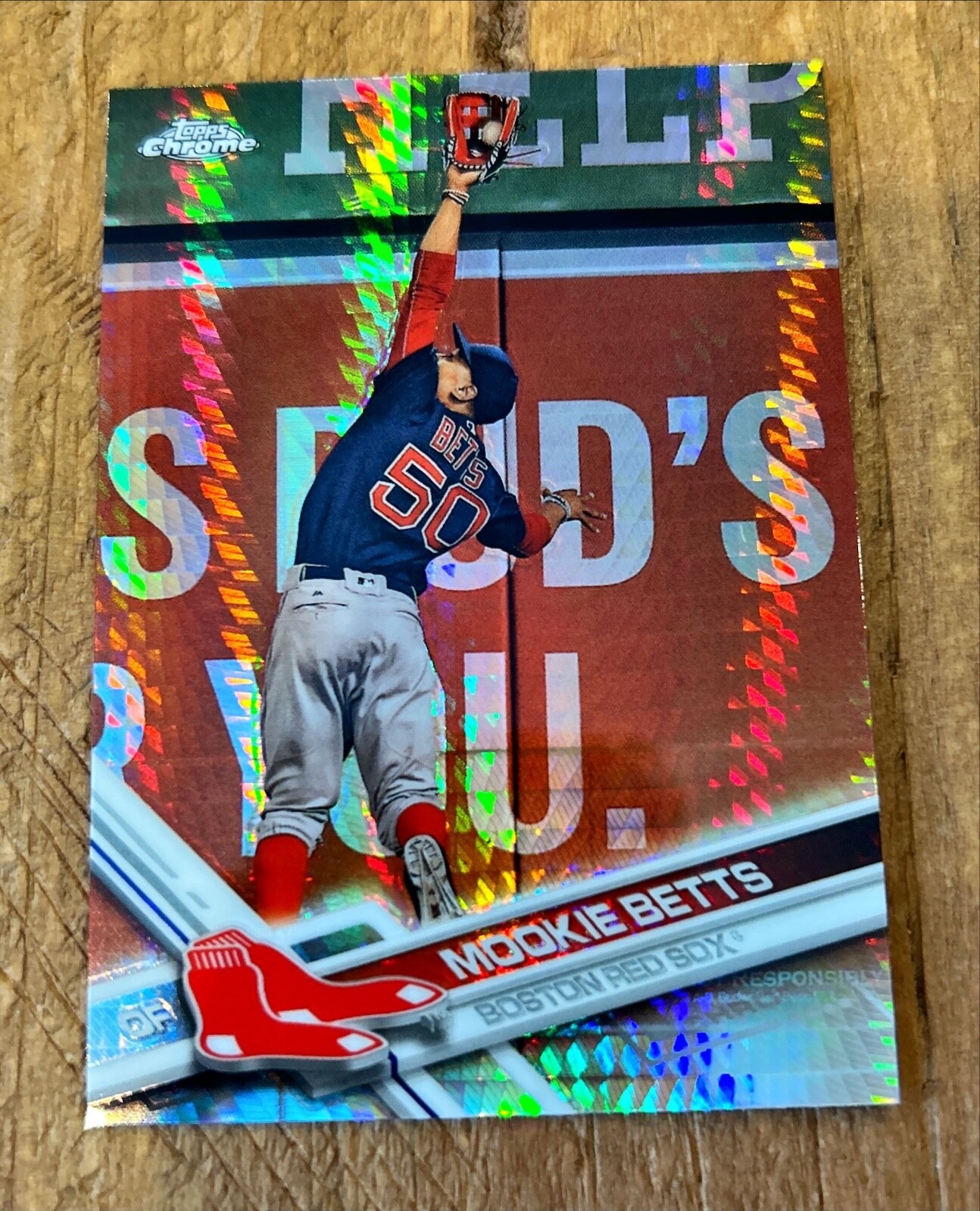 2017 Topps Chrome - Prism Refractor #199 Mookie Betts for sale online ...