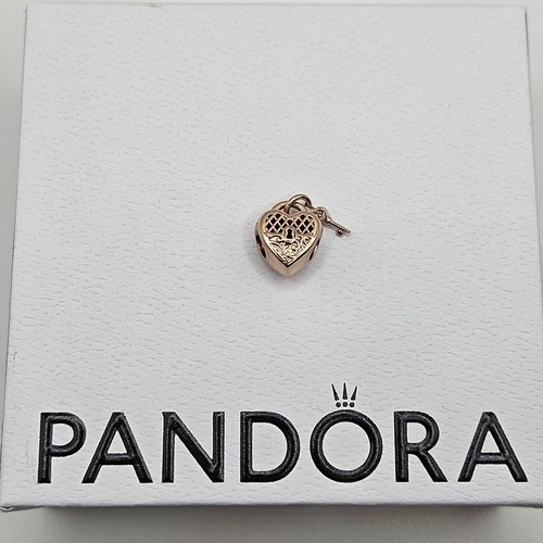 Genuine Pandora Rose Gold Love You Heart Lock Charm ALE R #787655 | eBay