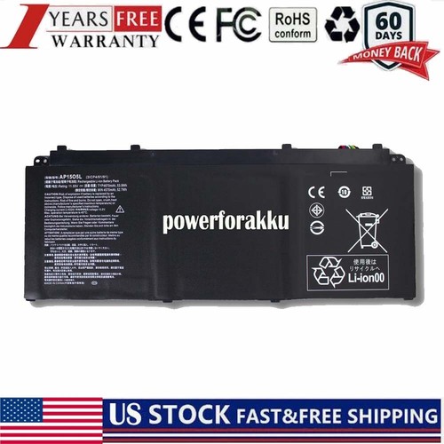 Replacement battery AP1505L 53.9Wh for Acer Spin 5 SP513-52N SP513-52NP ...