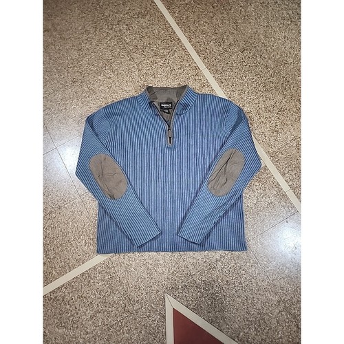Guide Series XL Ribbed Pullover 1/4 Zip Sweater Elbow Patches Crew Neck ...
