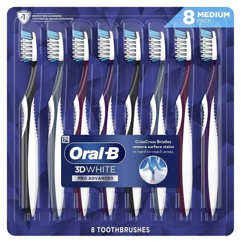 Oral-B 3D White Pro Advanced Toothbrush Soft Bristle 8-pack for sale ...