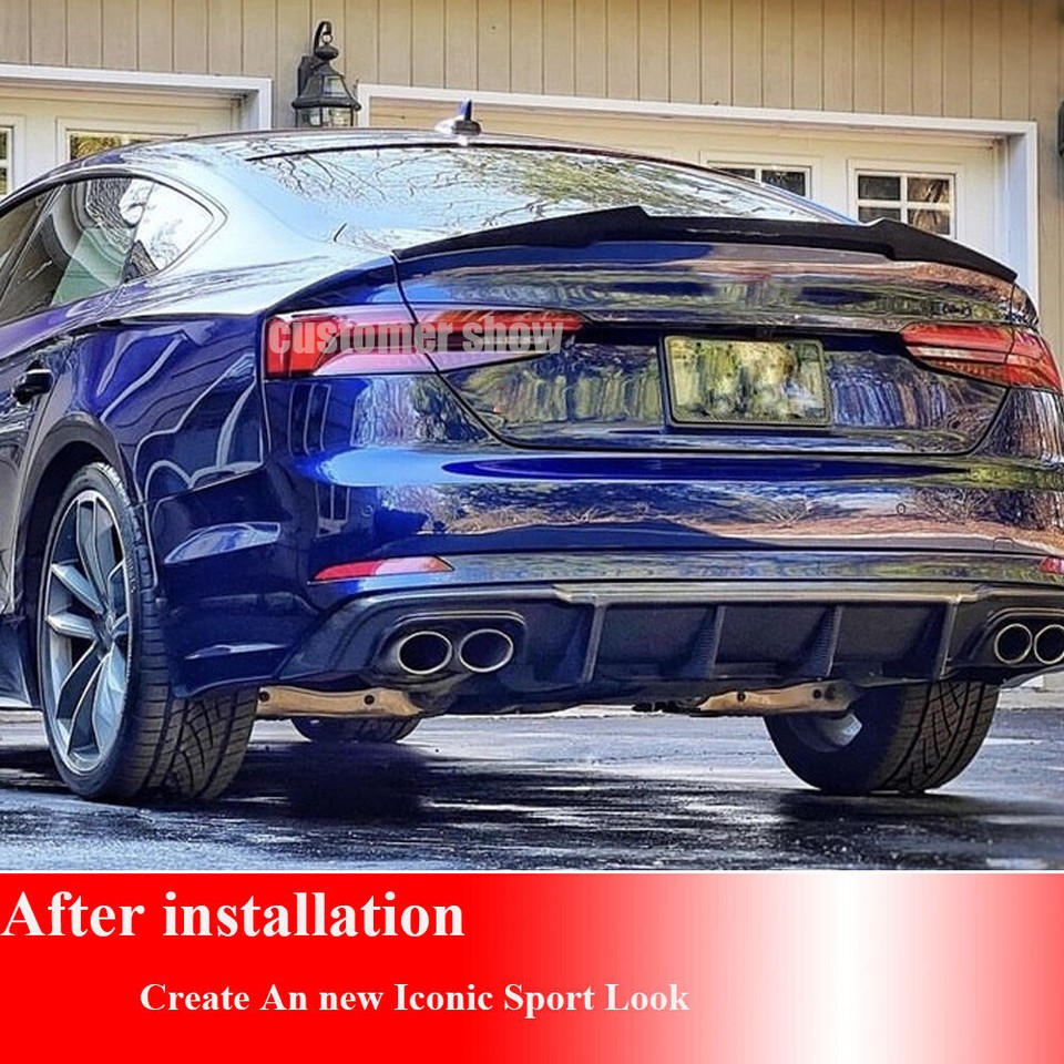 FOR 2018-24 AUDI B9 A5 S5 RS5 SPORTBACK 4DR REAL CARBON REAR TRUNK ...