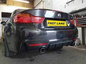BMW 4SERIES F32 F33 STAINLESS STEEL BACK END DUAL PERFORMANCE EXHAUST ...