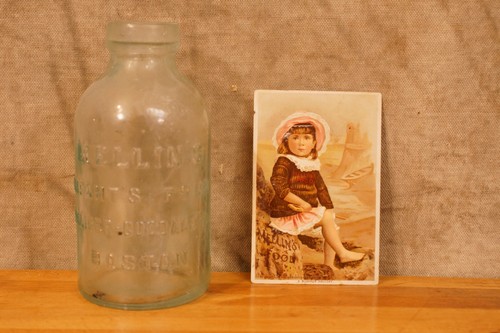 Antique Mellin's Infant Food Glass Jar & Victorian Trade Card ...