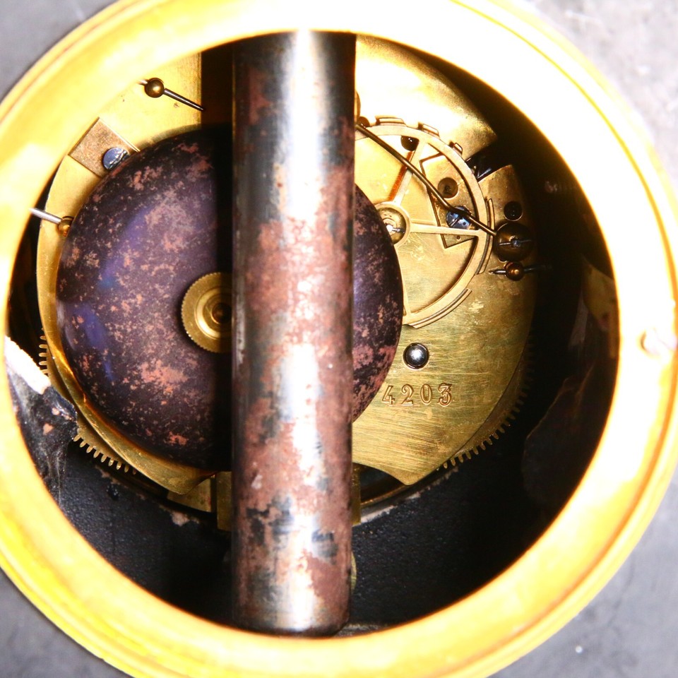 Antique French Mystery Clock Circa 1875 by A.R.Guilmet Black Marble ...