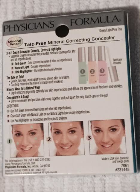Physicians Formula Mineral Wear Talc-Free Correcting Concealer (7060 or ...