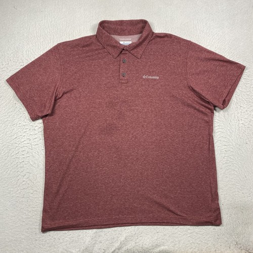 Columbia Polo Shirt Omni Wick Mens XL Red Short Sleeve Outdoor | eBay