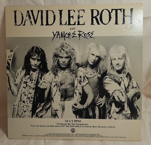 David Lee Roth ~ Yankee Rose ~ 1986 Single Vinyl 12" Record 33 | eBay