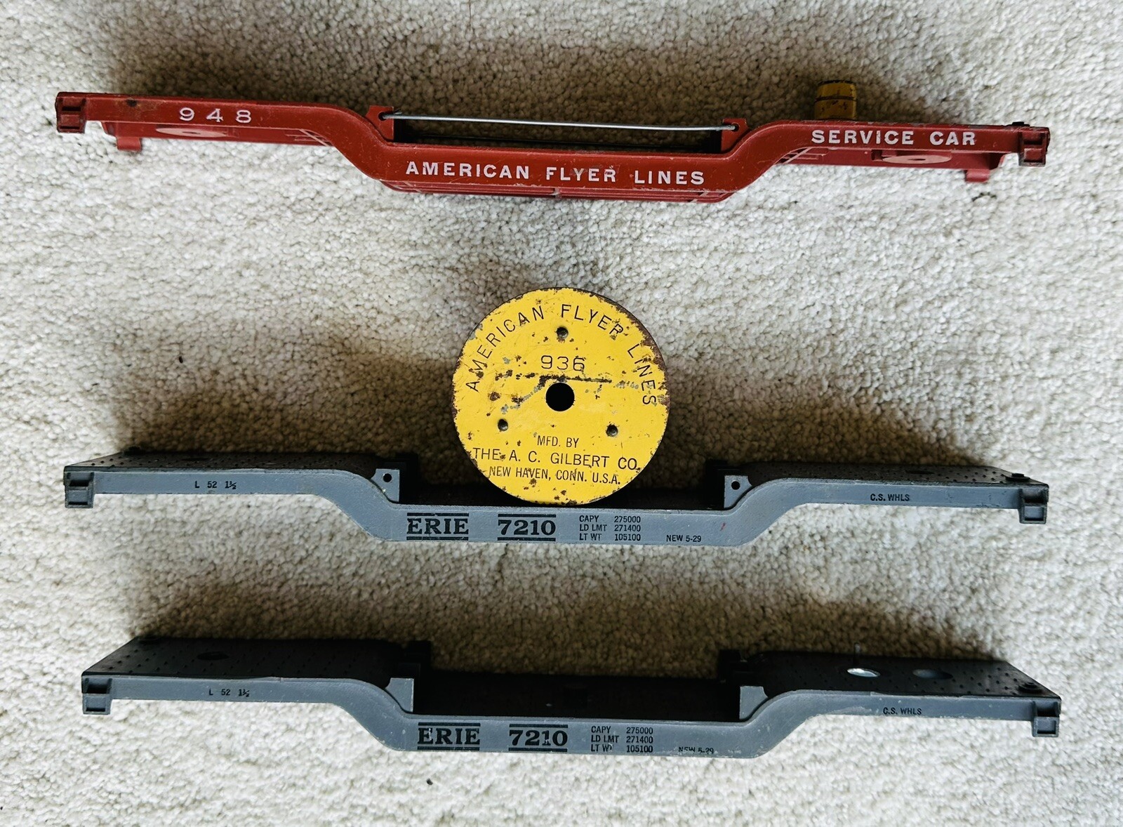 AMERICAN FLYER - 3 DROP CENTER FLAT CAR PROJECTS - My Parts Drawer | eBay