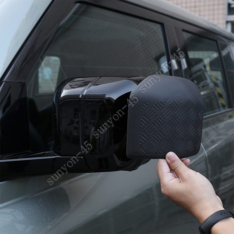 For LR Defender 110 2020-2023 ABS Black Rear View Mirror Cover Trim 2PC ...