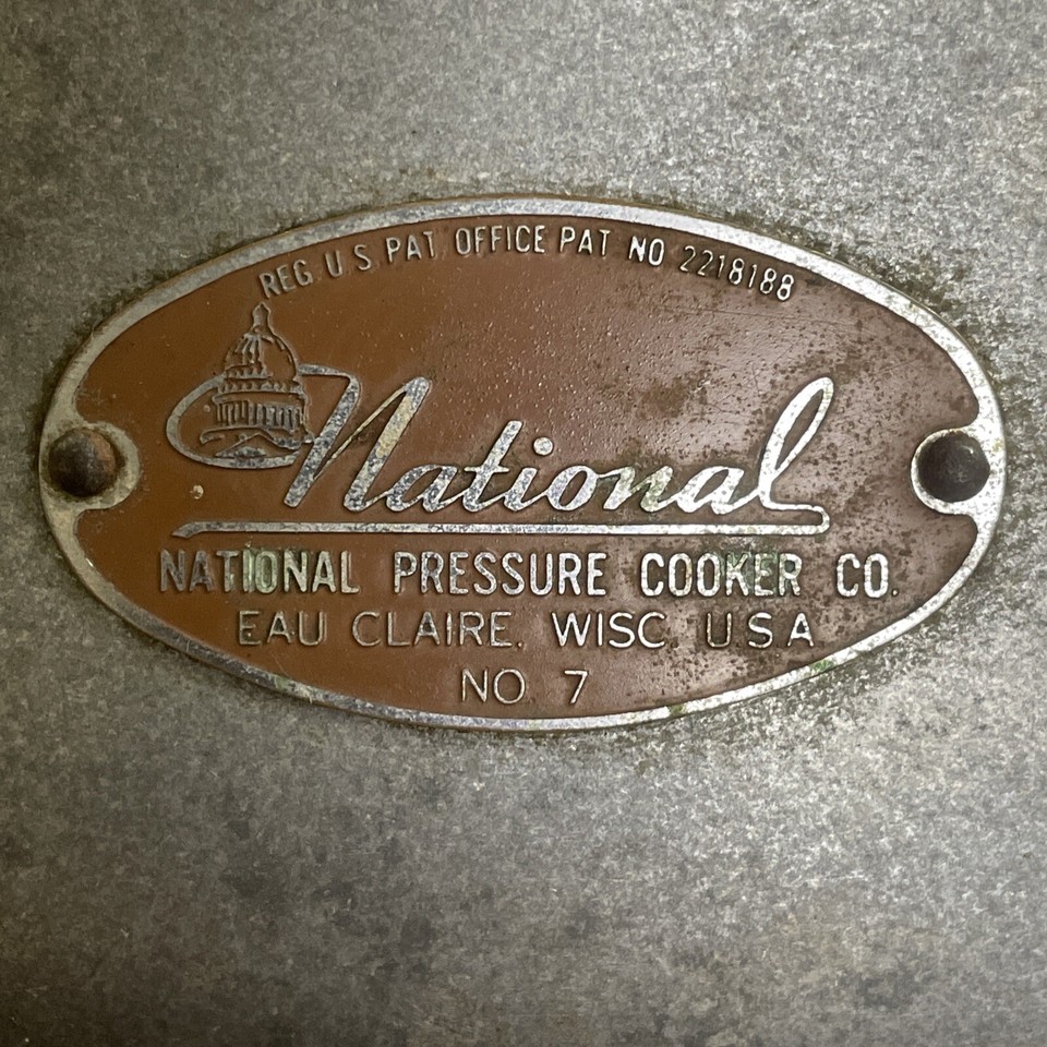 Vintage NATIONAL No. 7 Cast Aluminum Pressure Cooker!***Made In USA ...