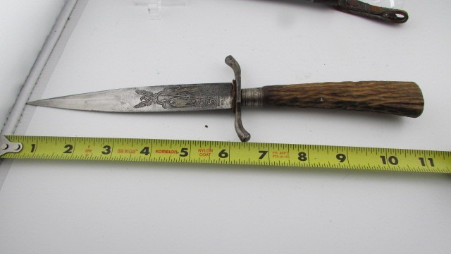 WW1 GERMAN IM STURME TREU TRENCH FIGHTING KNIFE ORIGINAL SHEATH VERY ...