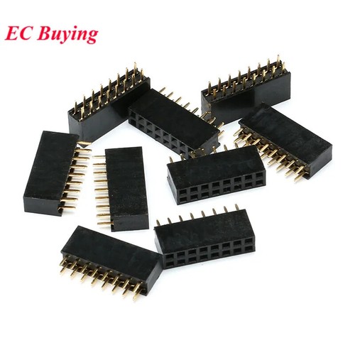 10PCS/lot 2.54mm Double Row Female Header 2x8Pin PCB Socket Board | eBay