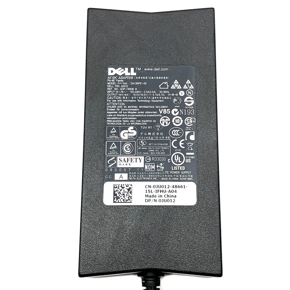 Genuine Dell HA130PM160 AC Adapter Power Supply 130Watt Laptop Charger ...