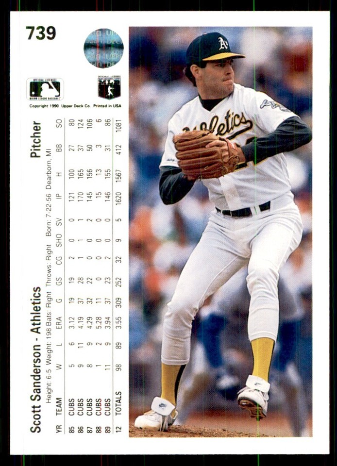 1990 Upper Deck Scott Sanderson Baseball Cards #739 | eBay
