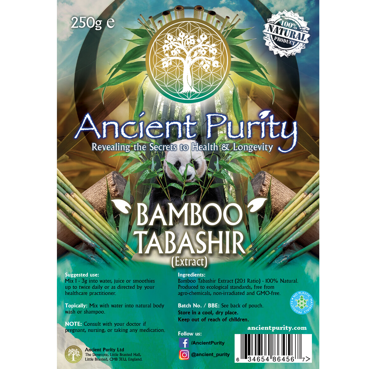 BAMBOO TABASHIR EXTRACT Powder 250g | Food Silica | Bones Skin Hair ...