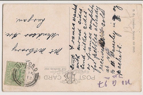 1909 card with Irish double ring postmark Gilford 13 Feb | eBay