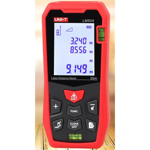UNI-T LM50A Mini Laser Distance Meter Handheld Infrared Measuring ...