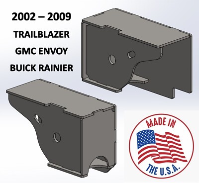 2 Upper Control/Trailing Arm Mounts +Frame Patch Kit-Trailblazer, Envoy ...