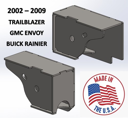 2 Upper Control/Trailing Arm Mounts +Frame Patch Kit-Trailblazer, Envoy ...